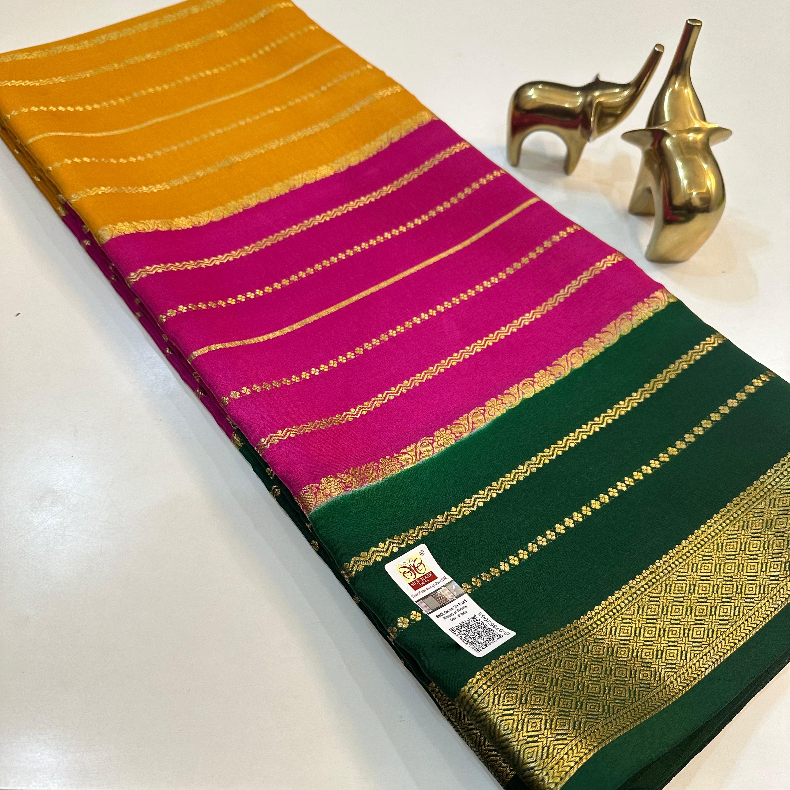 Buy latest designer Mysore silk sarees online in Hubli | India||Buy Now
